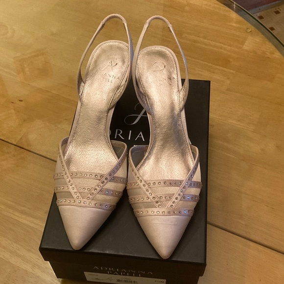 Adrianna Papell | Shoes | Adrianna Papell Light Sand Slingback Heels ...